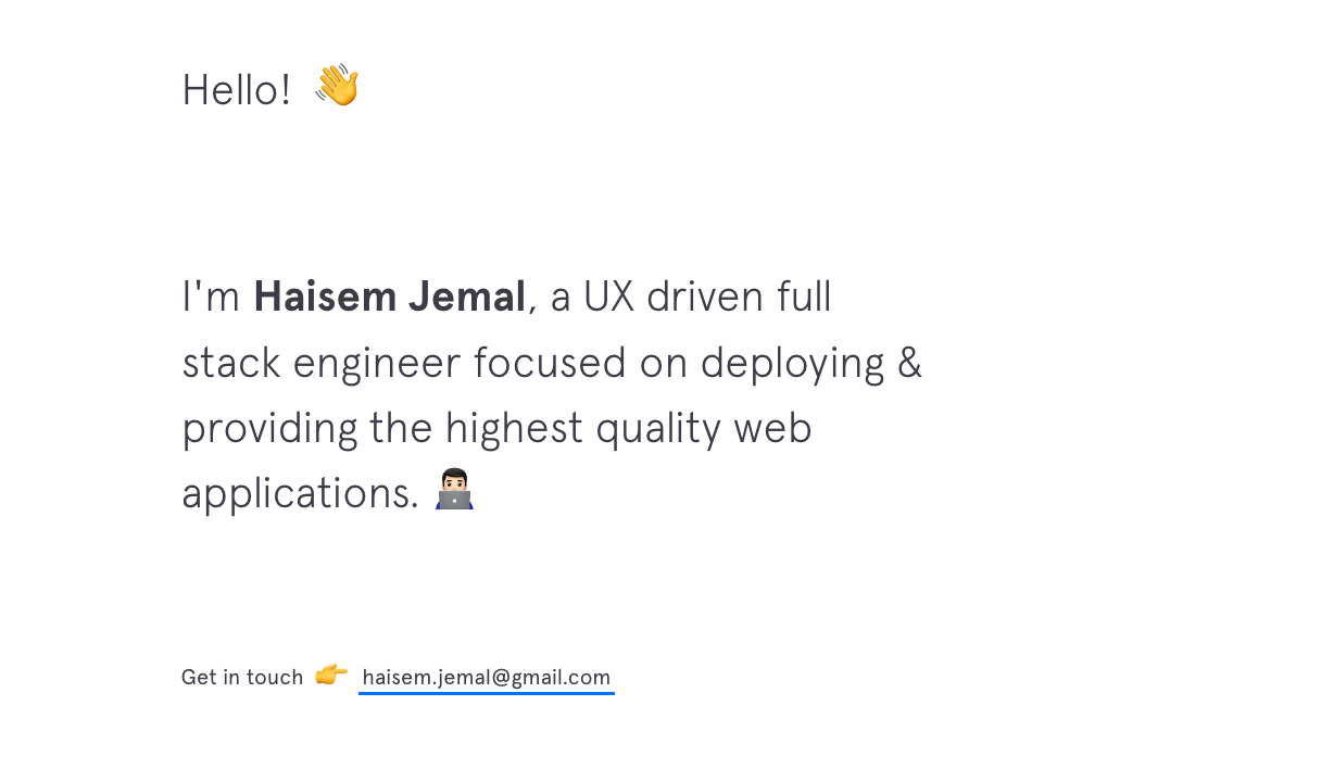 Haisem Jemal | Full Stack Developer.